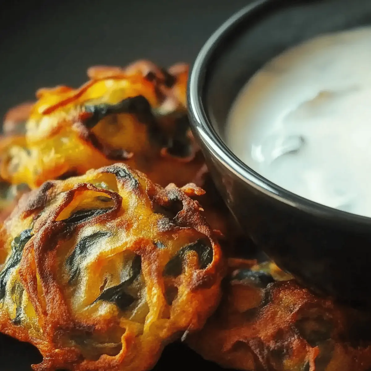 Irresistible Crispy Onion and Spinach Pakoras with Mint Raita